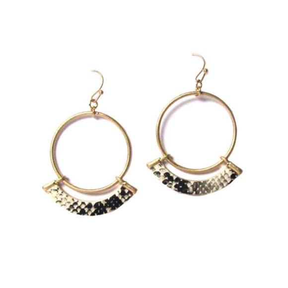 Jewelry | Tigerstars Snake Skin Hoop Earrings | Poshmark